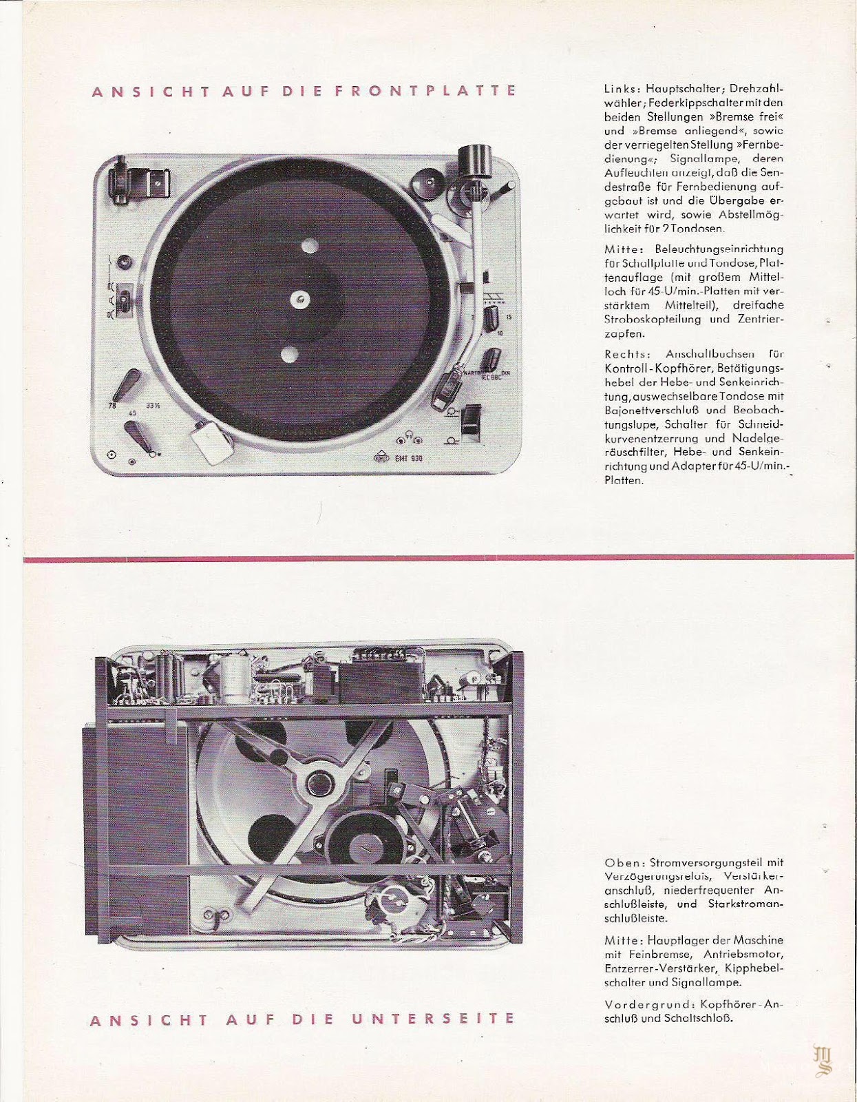 EMT 930 professional studio turntable – Ultimate High-Fidelity