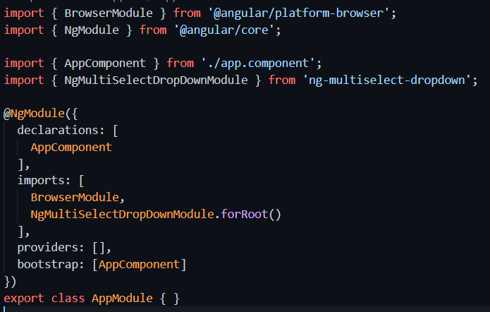 Multi Select Dropdown In Angular