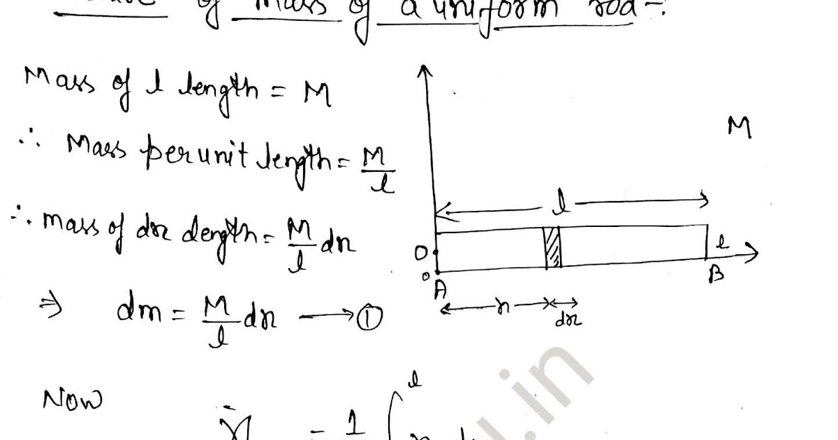 Center of mass of a uniform rod