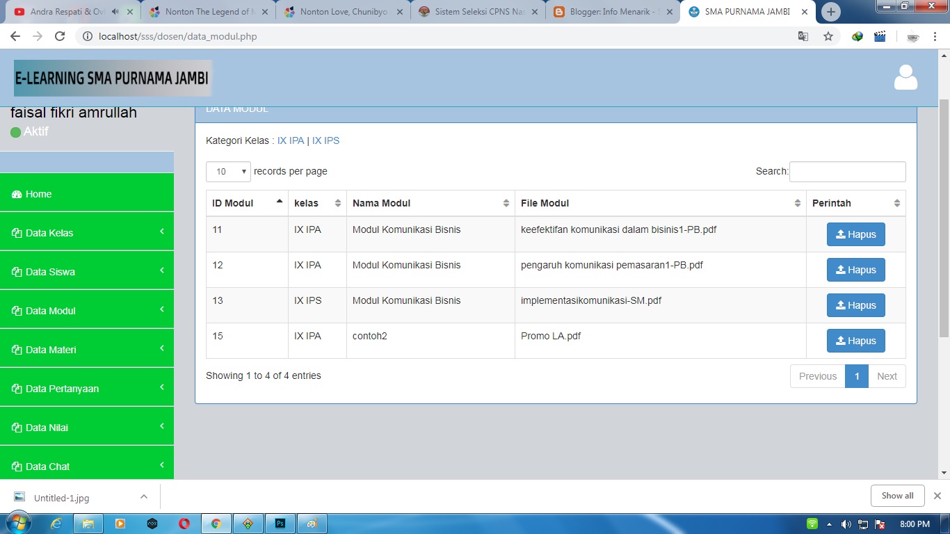 APLIKASI E-LEARNING BERBASIS WEB SEDERHANA - Info Menarik