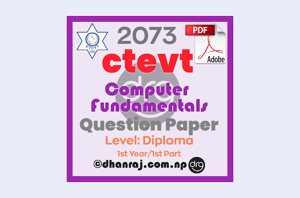 Computer Fundamentals | Question Paper 2073 | CTEVT Diploma | 1st Year ...