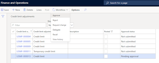 D365FandO(m): Credit Management - Workflows