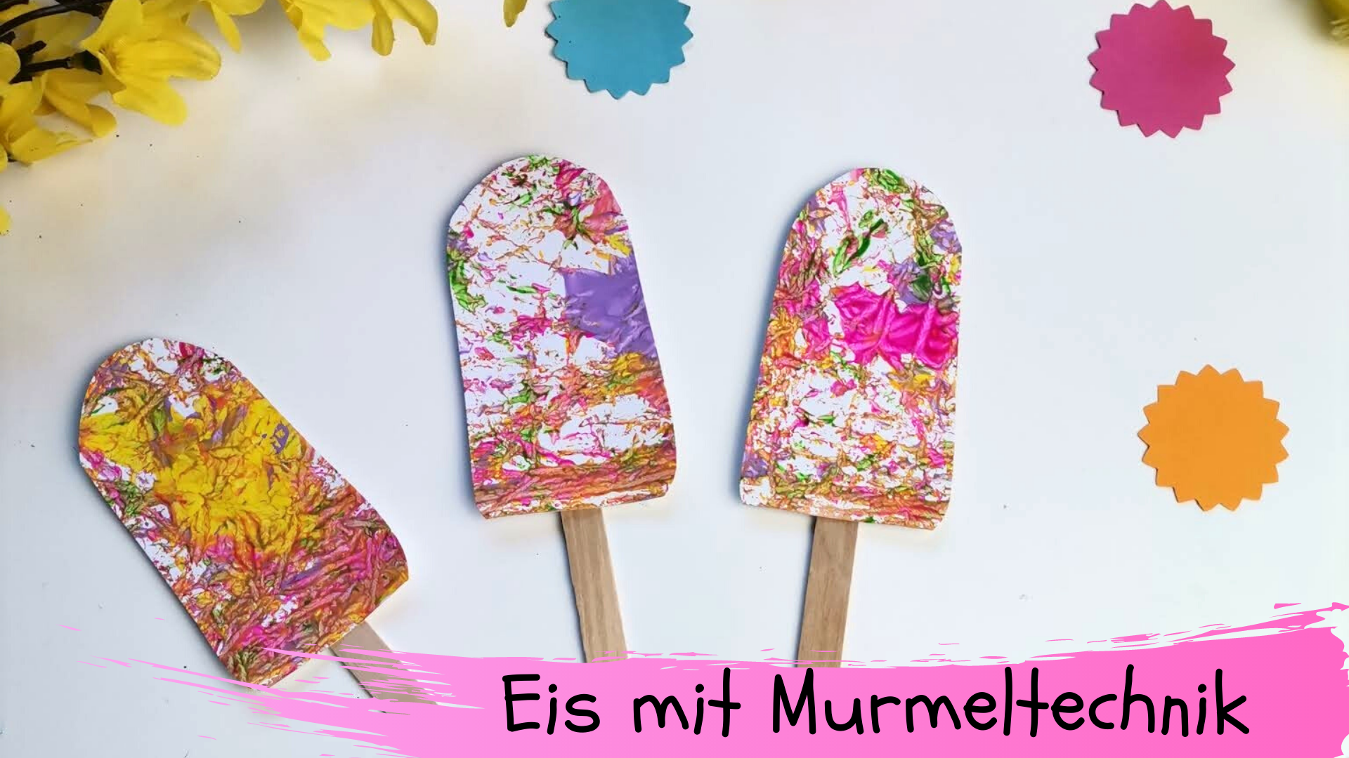 Familie und mehr : Kreatives Eis mit Murmeltechnik