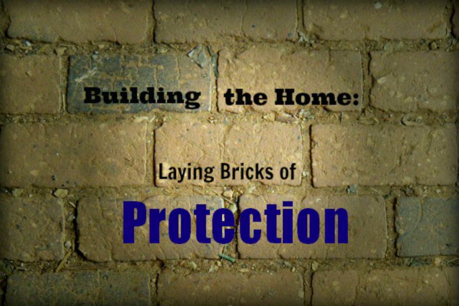 Reviving Homemaking: Building the Home: Laying Bricks of Protection