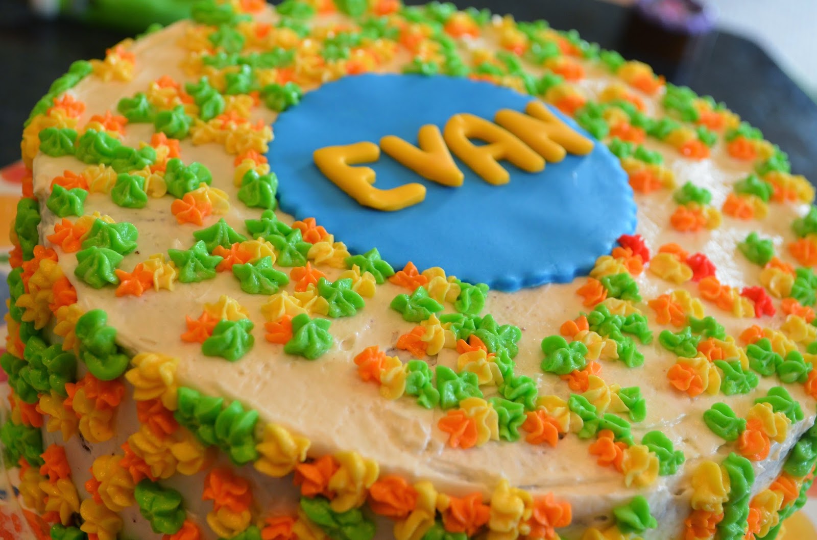 Cake Mama: Evan's Colorful Birthday Cake