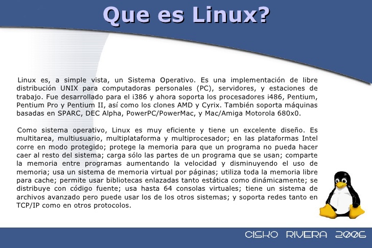 Sistema operativo con base a kernel Linux: 2017