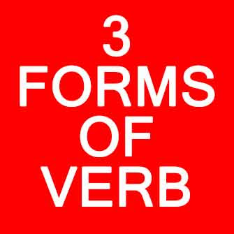 Three forms of verb list