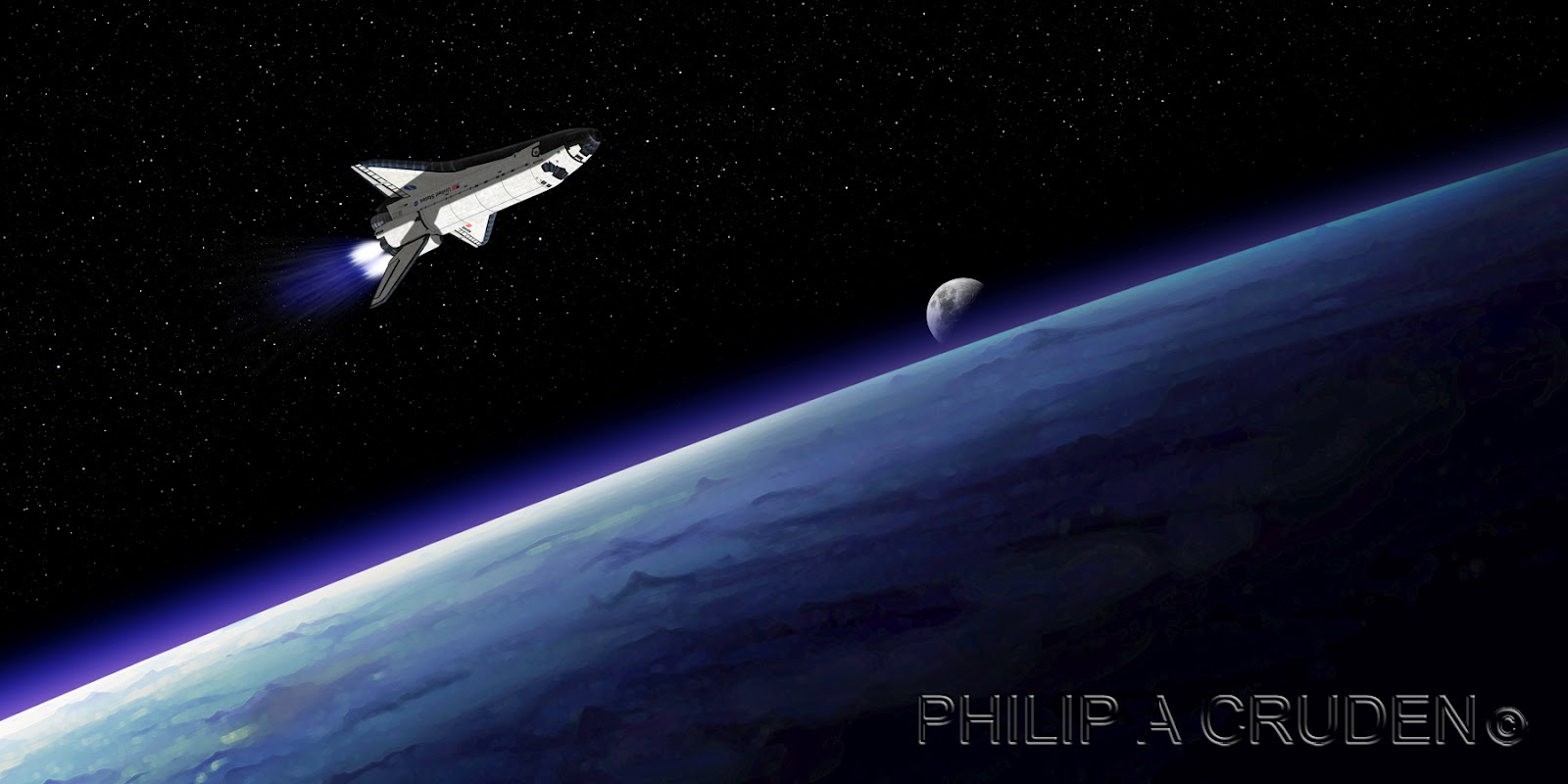 Billion Planets Astronomy and Art: Space Shuttle Art