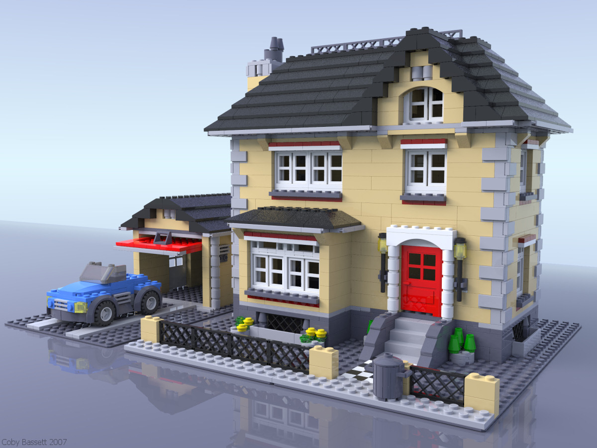 Ray-Traced Lego Mania: 4954 - Creator Model Town House