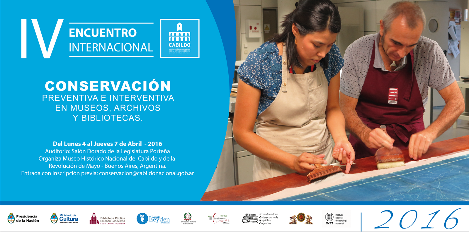 Conservación Preventiva e Interventiva 2016