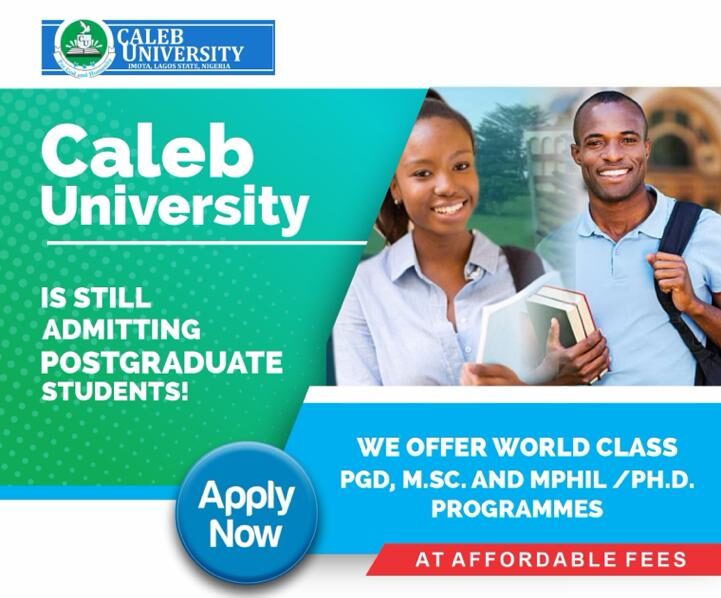 Caleb University Postgraduate Admission Form 2022/2023