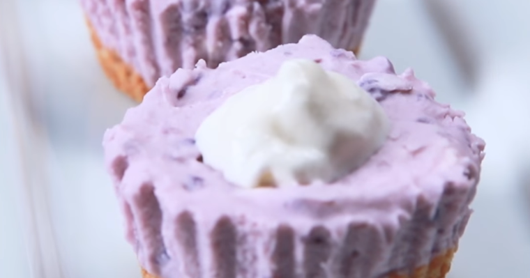 Mini No-Bake Ube Cheesecakes #cheesecake #poke #cake #spaghetti >> # ...