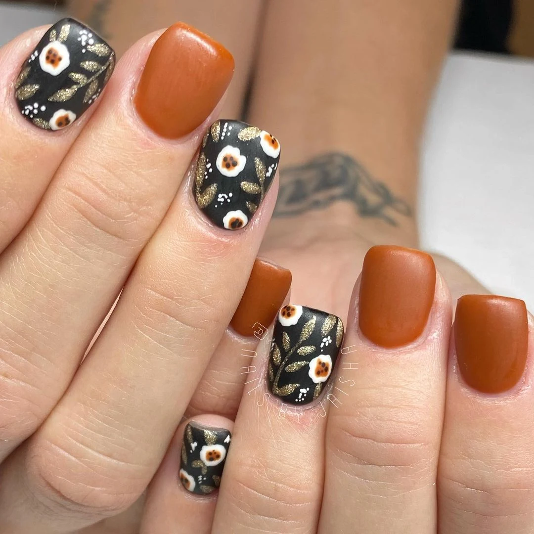 32 Cute fall nail designs and art to try in 2021 | Melody Jacob