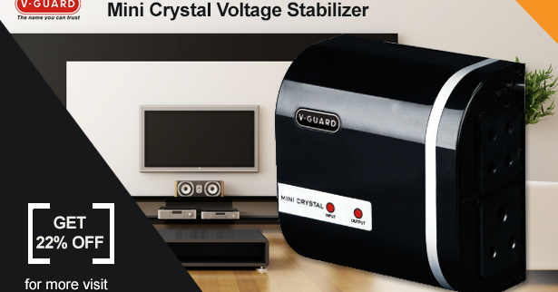 Electrikals: V Guard Mini Crystal Voltage Stabilizer For LCD/LED TVs