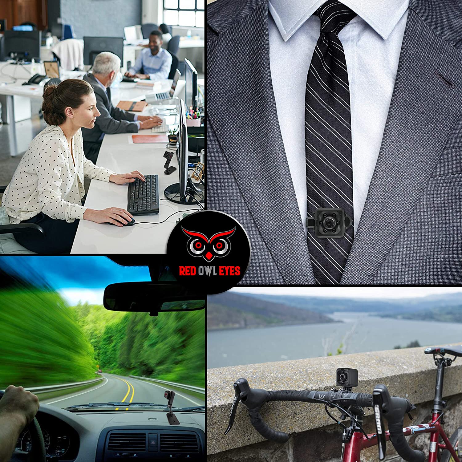 RED OWL EYES Spy Camera - Mini Hidden Camera 1080P Night Vision - TS