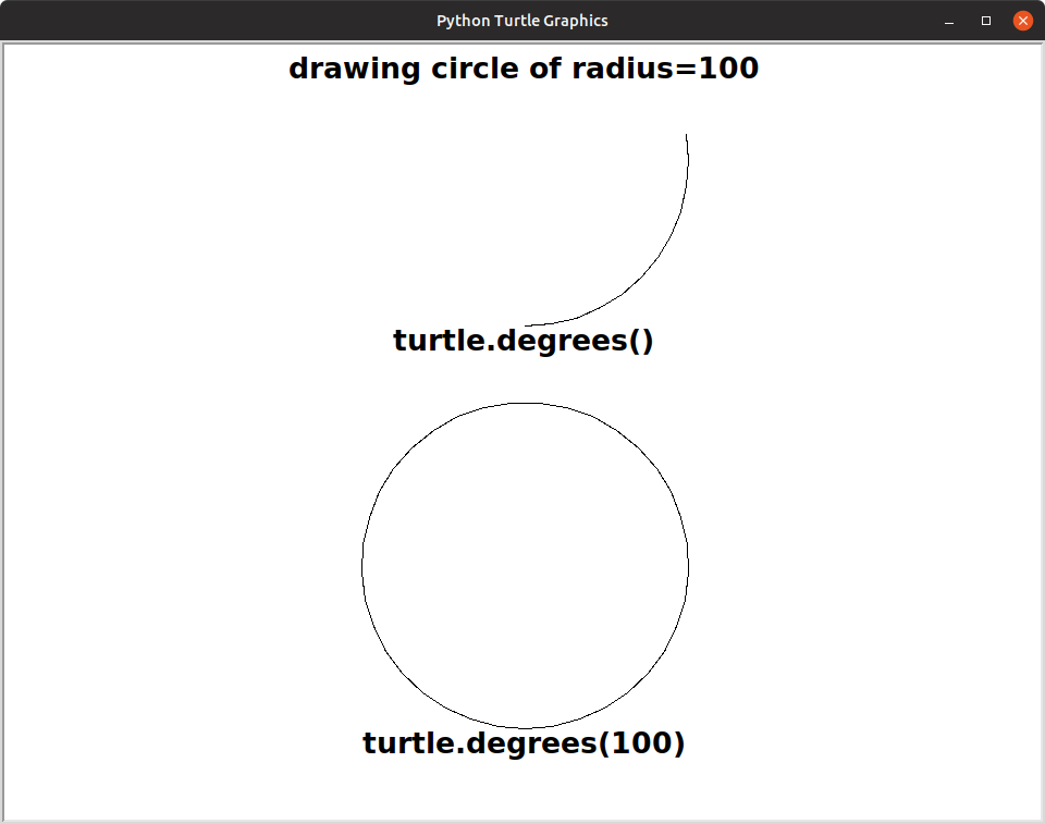 Python turtle graphics : 角度の単位設定(turtle.degrees) Python turtle graphics : 角度の単位設定(turtle.degrees)