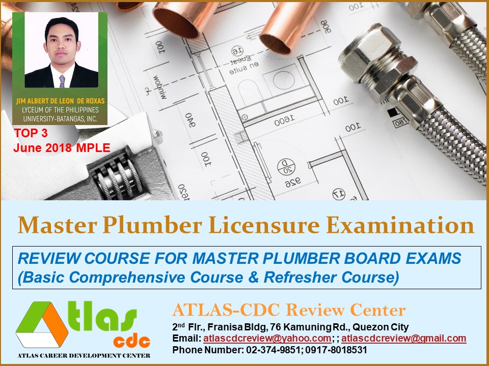 Master Plumber Review Schedule for Feb 2020 MPLE ~ Philippines Board ...