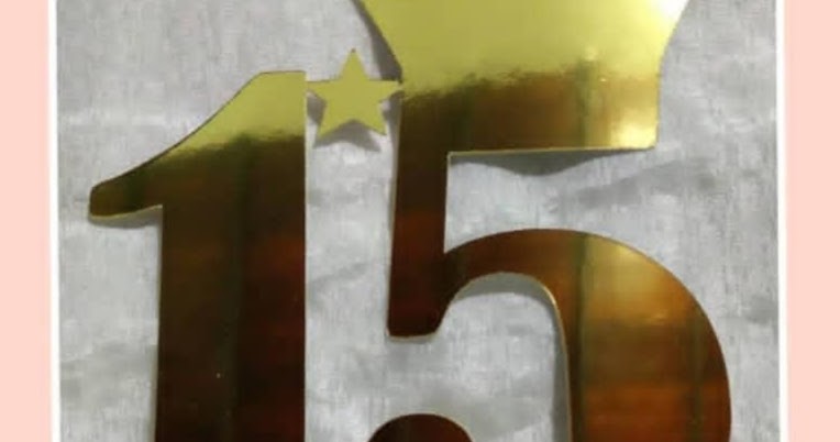 Número 15 Metalizado - Mis Toppers Tus Toppers