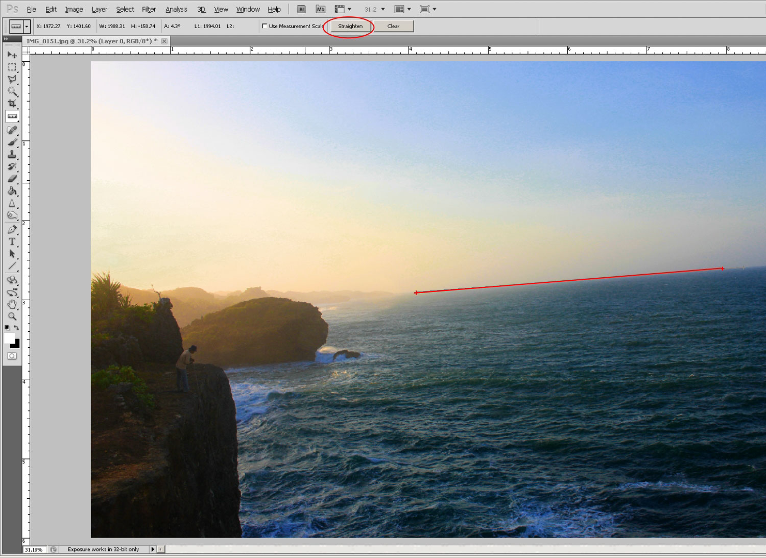 Cara Gampang Meluruskan Foto Miring Di Photoshop Kitab Fotografer