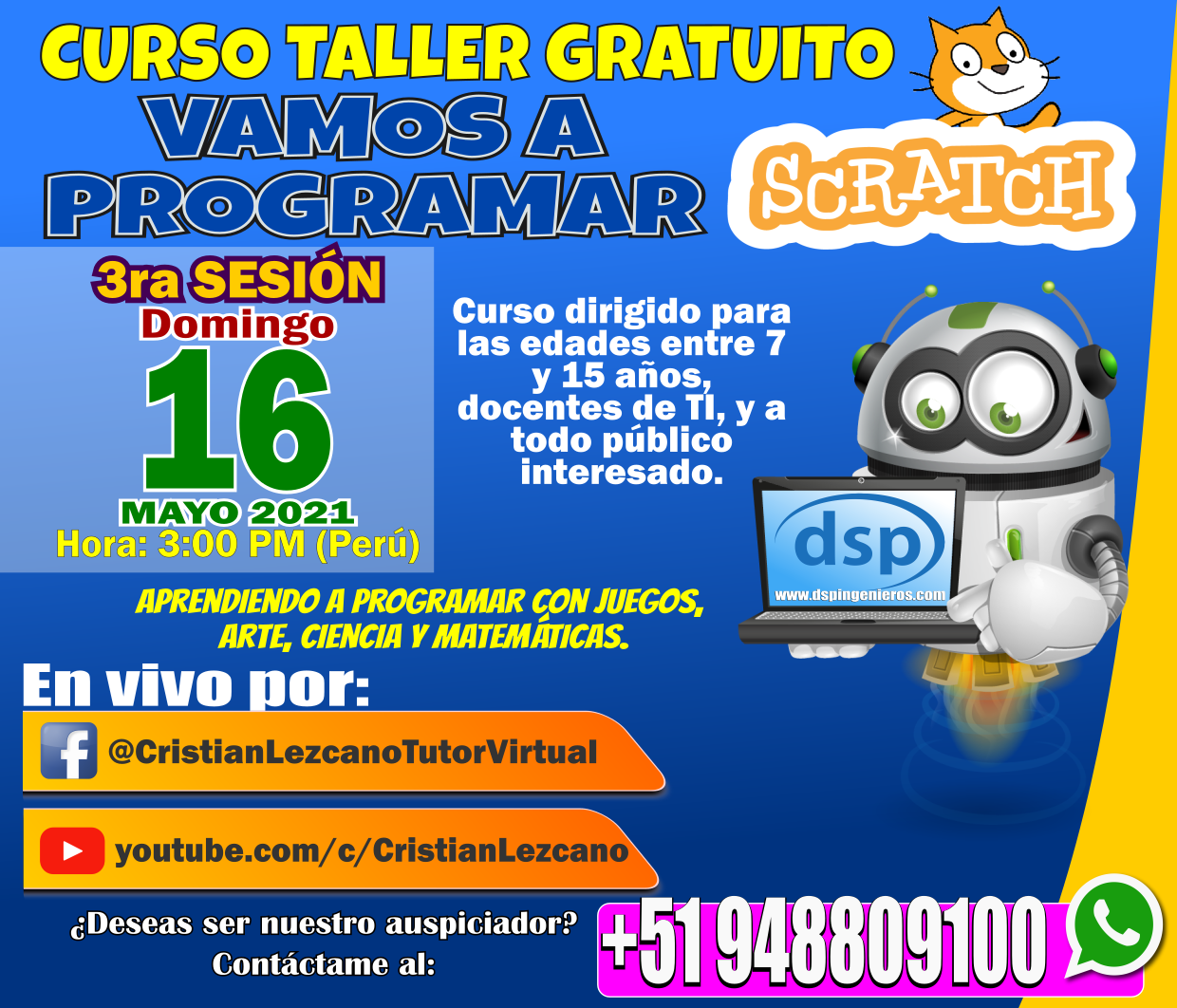 SESIÓN 03 --> 16/05/2021: CURSO TALLER GRATUITO VAMOS A PROGRAMAR CON ...