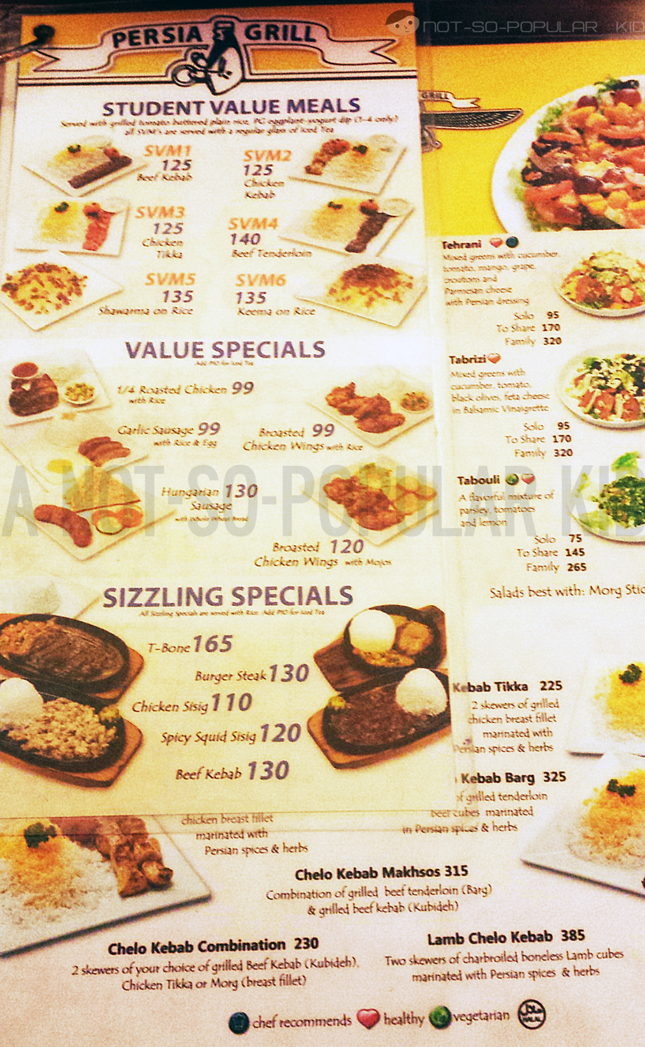 PERSIA GRILL in University Mall along Taft Avenue - A Not-So-Popular ...