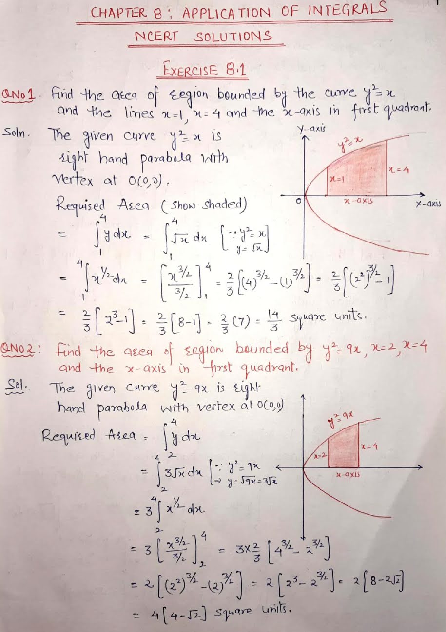 CH 8 - Applications of Integrals - Plus Two