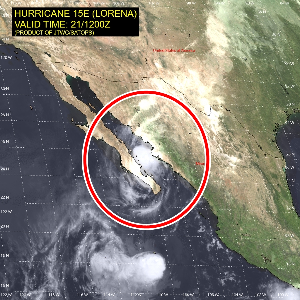 El huracán "Lorena" pone en Alerta Roja al noroeste de México - Clima ...