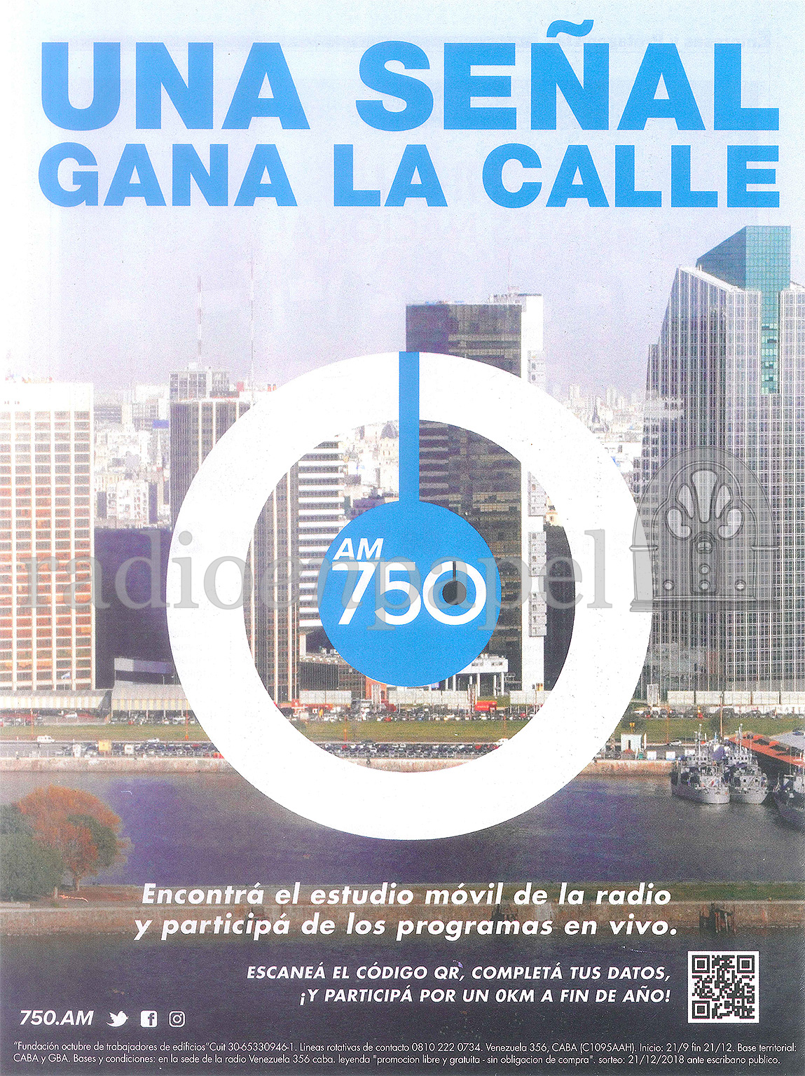 AM 750 | 750 - Promo 3 | Radio en Papel. Archivo Gráfico de Radio