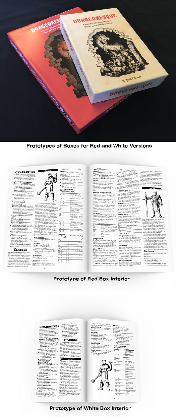 Tenkar's Tavern: Kickstarter - Dungeonesque Red & White Box Sets (5e RPG)