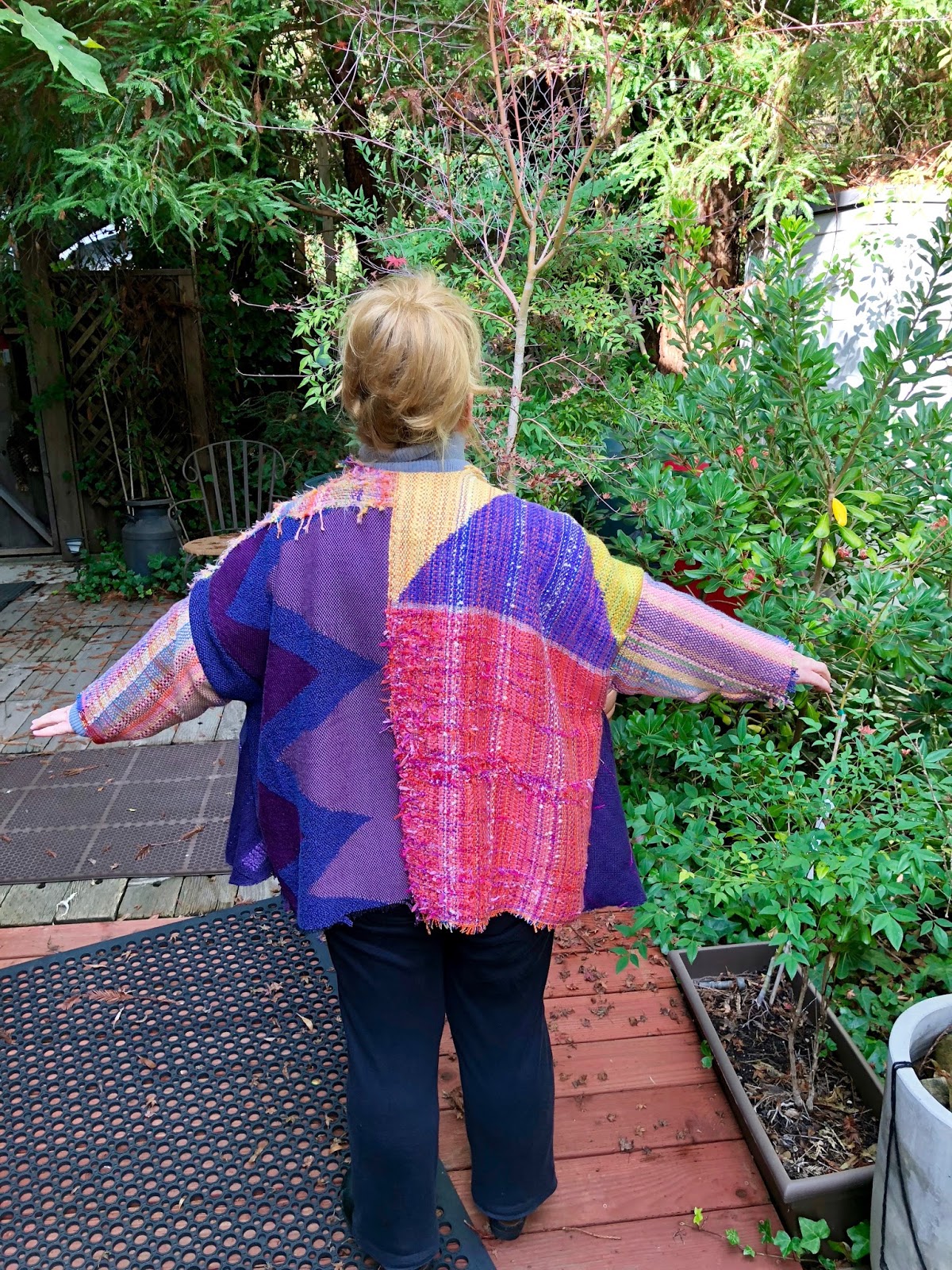 CENTERING WITH FIBER: Sewing Saori hand woven clothing class in the ...