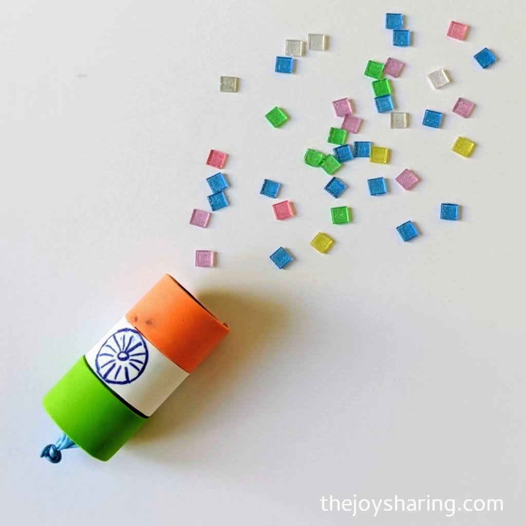 India Flag Party Popper - The Joy of Sharing