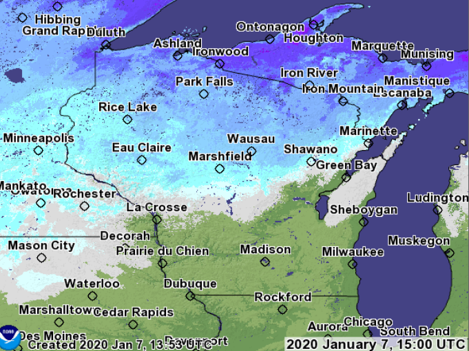 Retiring Guy's Digest: The current snow line in Wisconsin