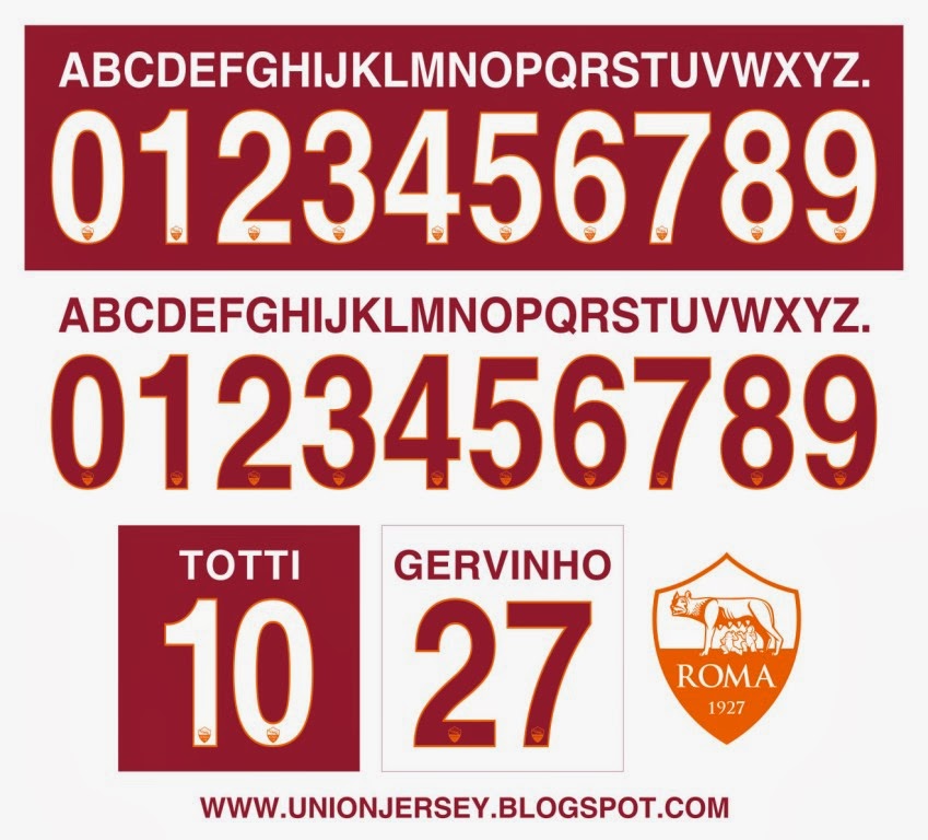 UNION JERSEY: Font AS Roma 13/14