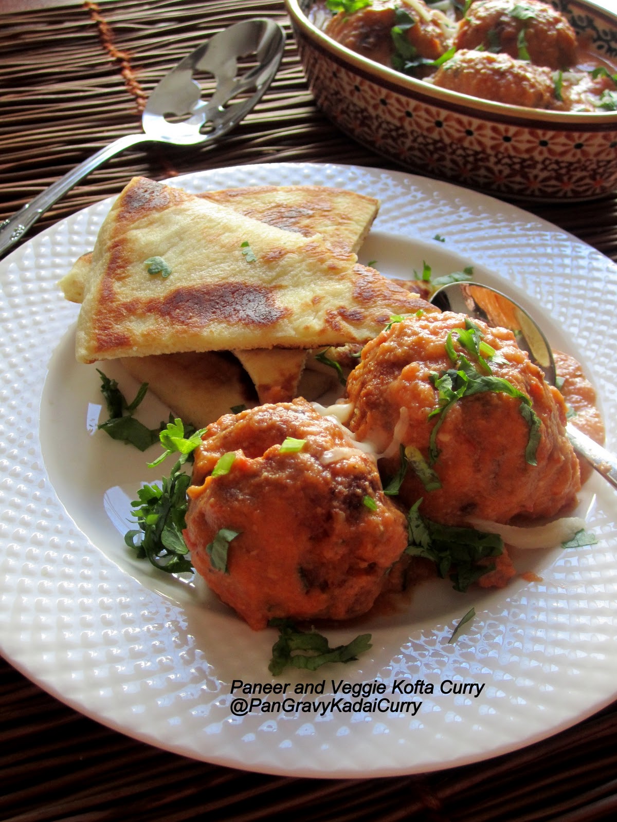 Pan Gravy Kadai Curry: Paneer and Veggie Kofta Curry