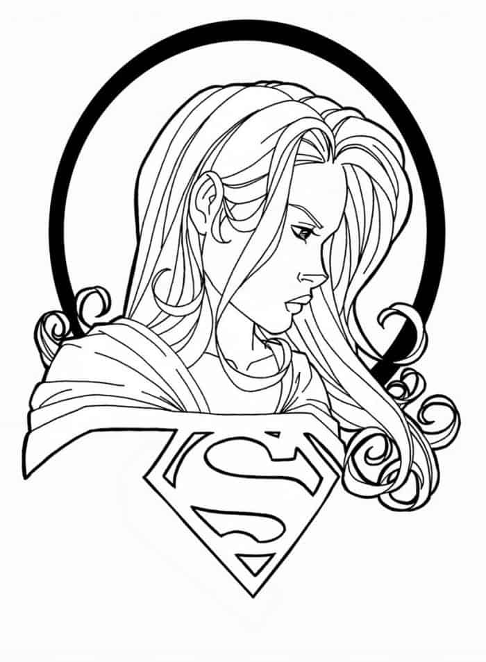 Printable Supergirl Coloring Pages - Yuk Sebar