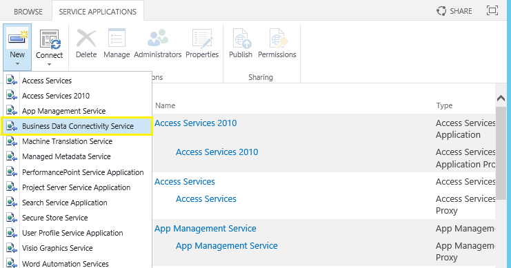 Create Business Data Connectivity Service Bcs Application In Sharepoint 2016 Sharepoint Diary