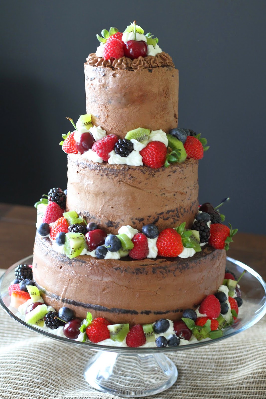 Mennonite Girls Can Cook: Chocolate Tiered Cake with Berries