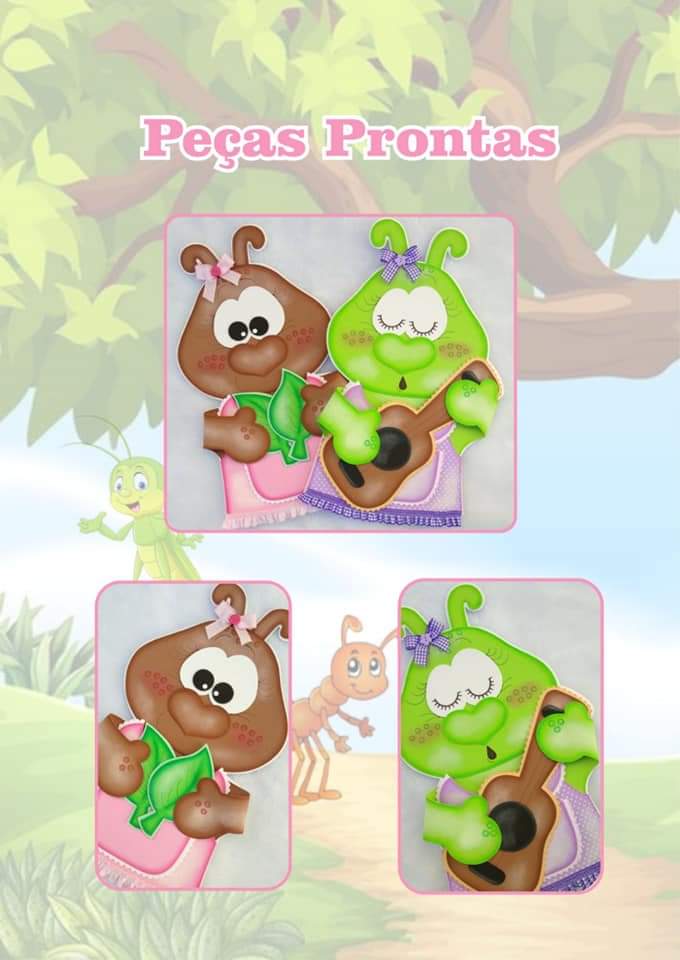 A cigarra e a formiga: Molde grátis - Ver e Fazer