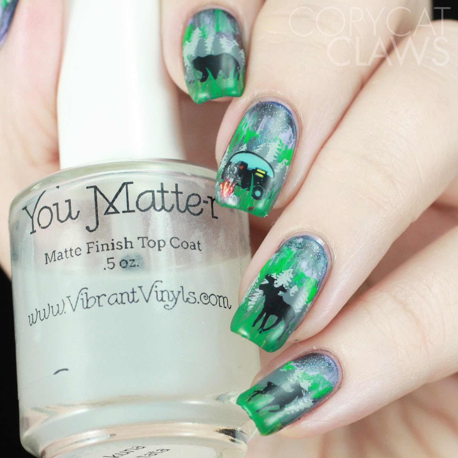Copycat Claws: The Digit-al Dozen does Vacation - Camping Nails