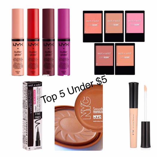 Top 5 Makeup Products Under $5