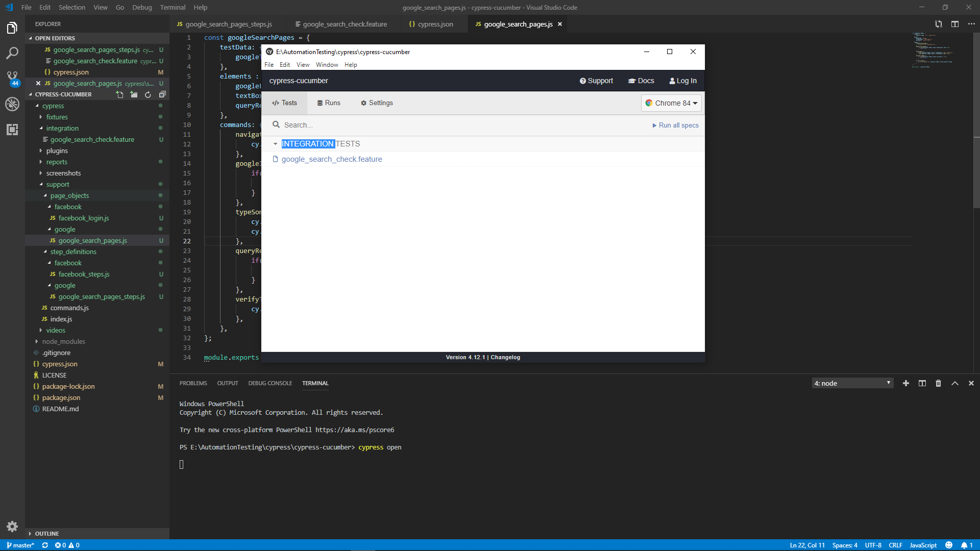 Automation Test Using Cypress + Mochawesme For Website
