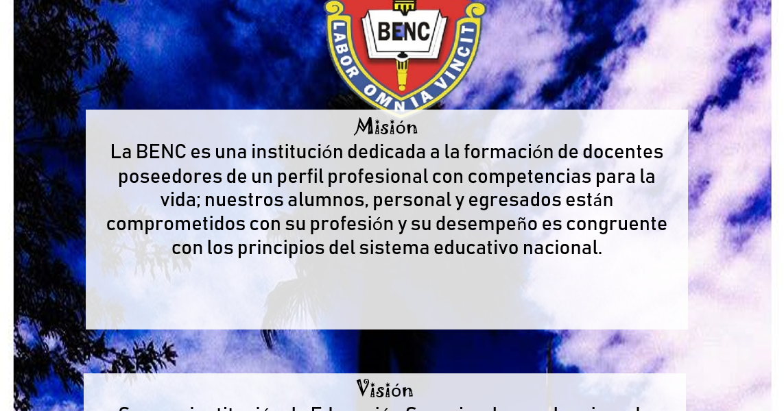 SÉPTIMO SEMESTRE BENC: MISIÓN Y VISIÓN