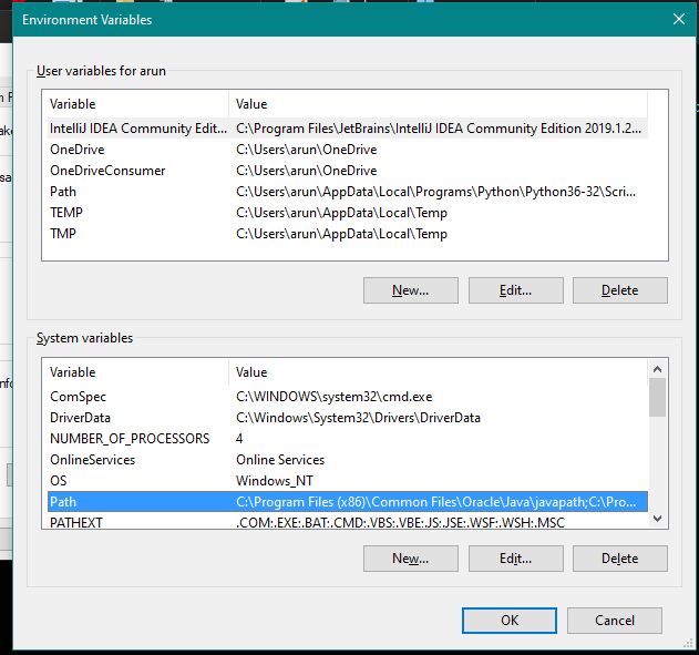 Keytool is not recognized as internal or extenal command / Adding PATH ...