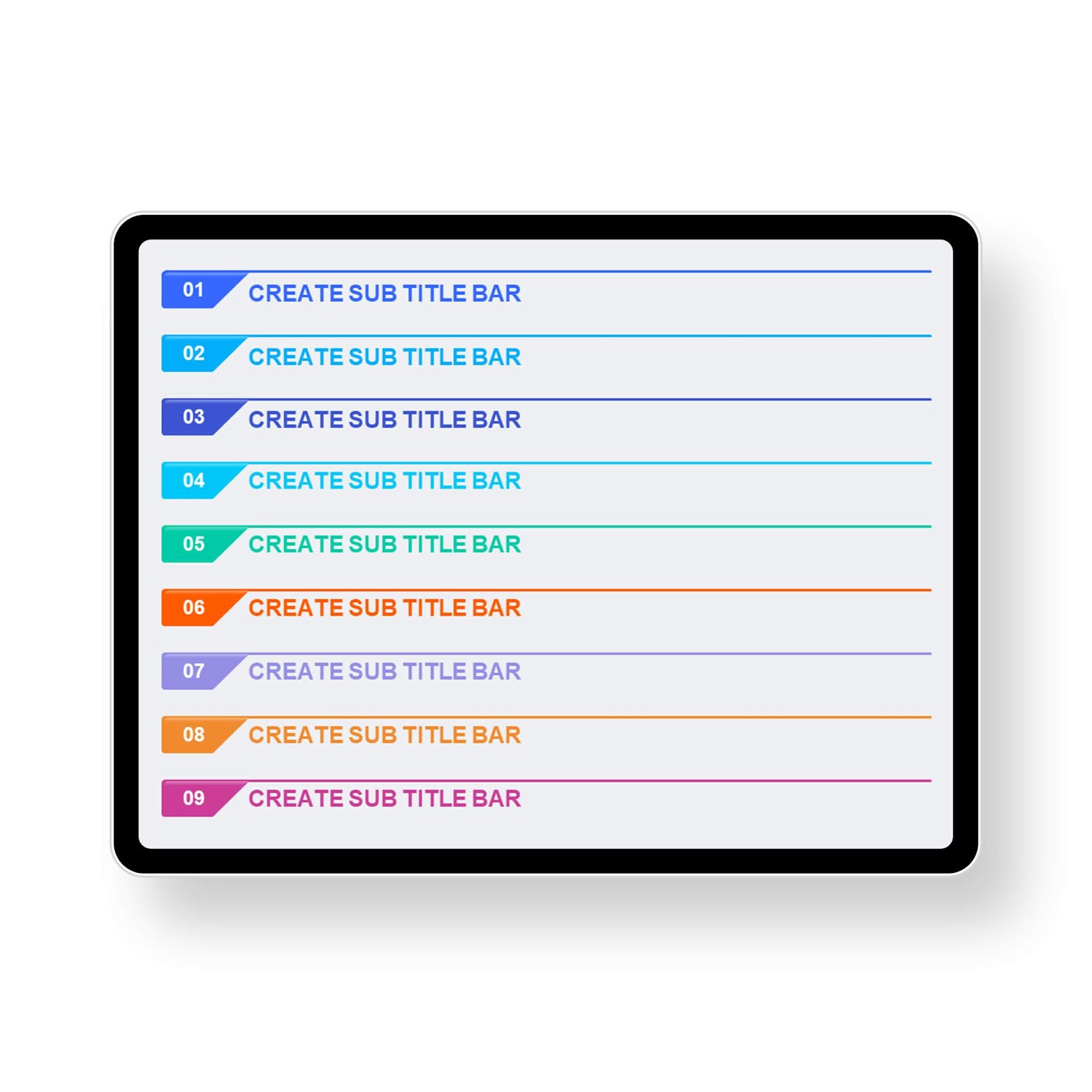 Slide Sub Title Bar PowerPoint Templates - PowerPoint Free