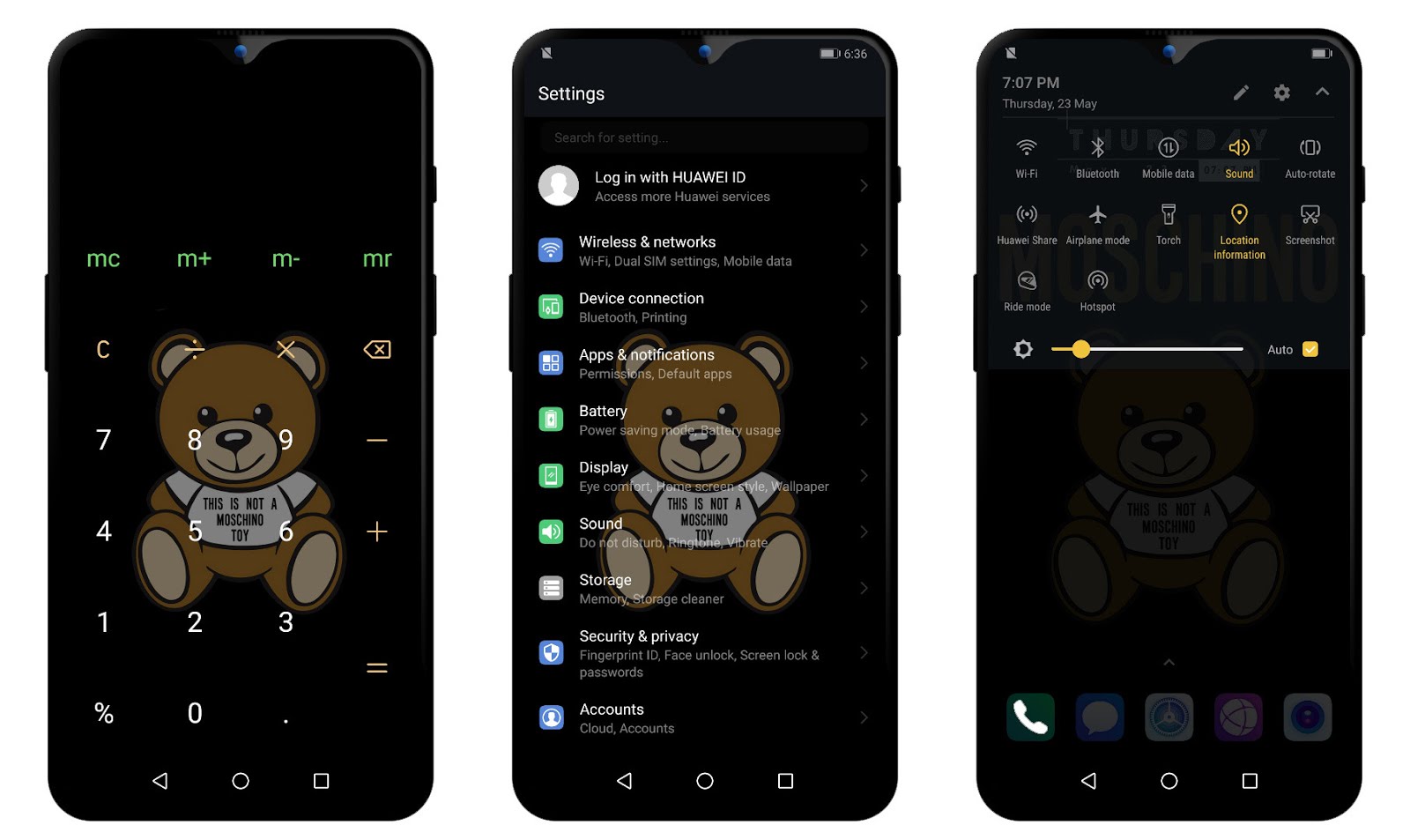 Moschino Teddy Bear Theme For EMUI 5/8 || Must Try