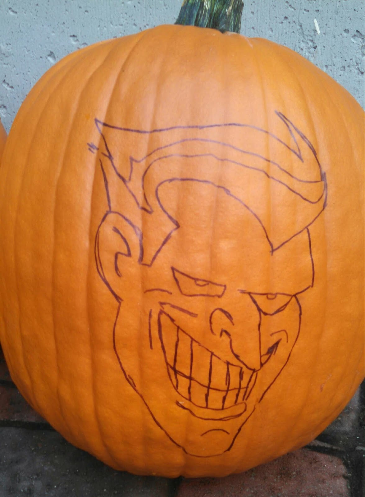 Joker And Batman Pumpkin Stencil