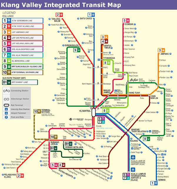 Sensing Kuala Lumpur 感观吉隆坡: Klang Valley Transit Map 轨道交通图
