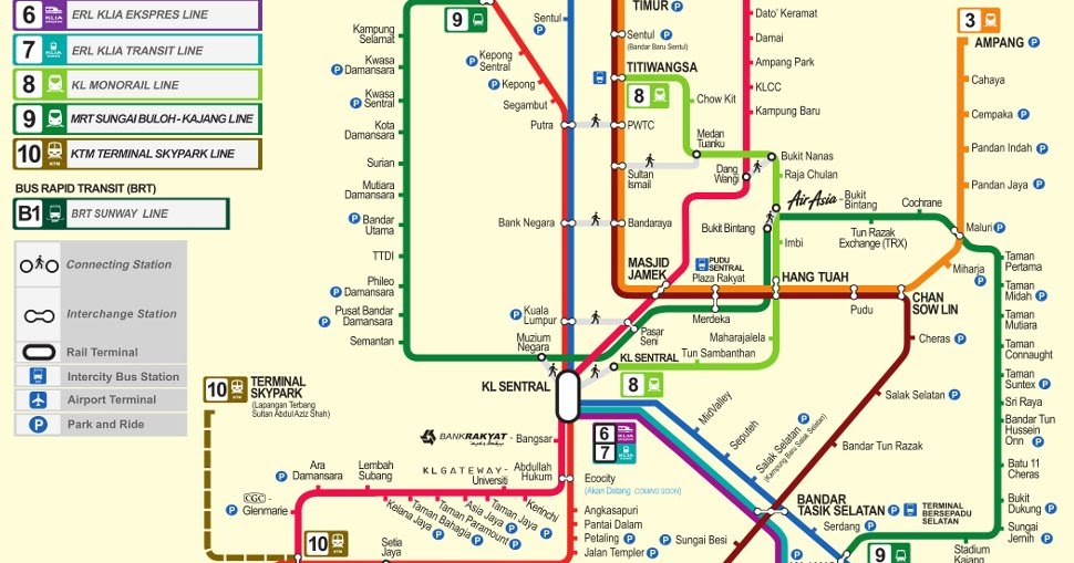Sensing Kuala Lumpur 感观吉隆坡: Klang Valley Transit Map 轨道交通图