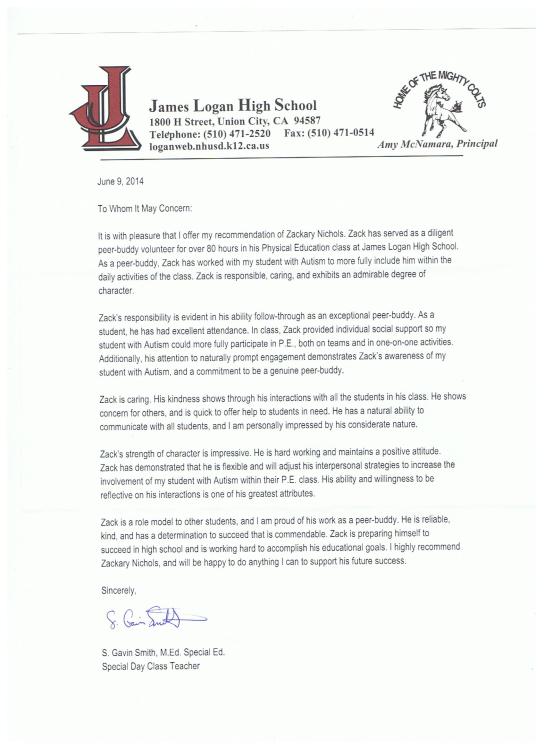 Letter Of Recommendation For A Special Education Teacher ~ Medical Resume