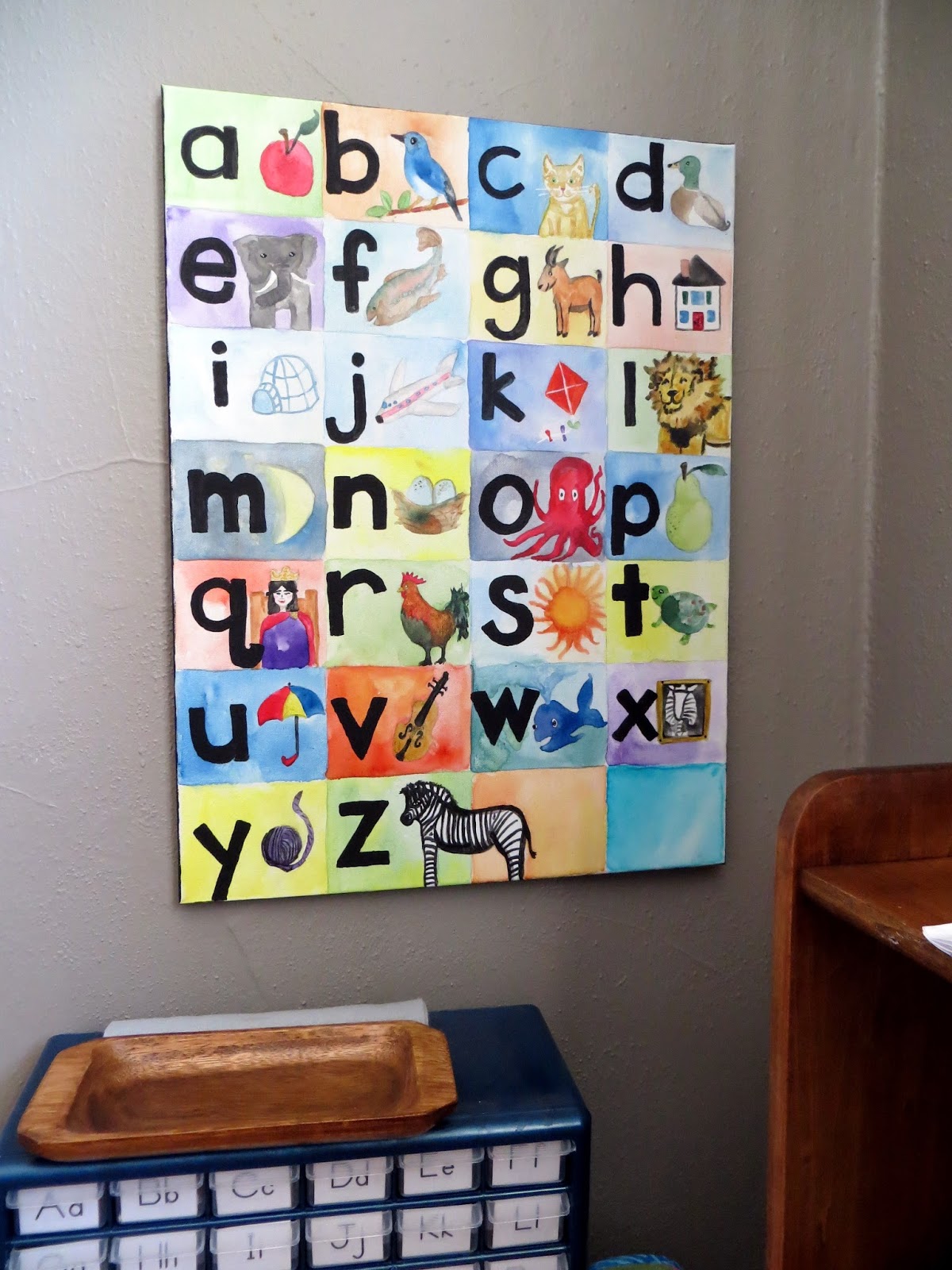 itty bitty love: introducing the alphabet, Montessori-style